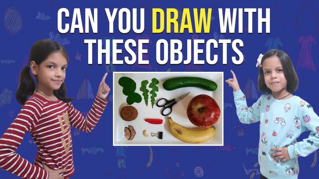 Drawings using objects | Creative drawings using everyday objects | Drawing ideas using objects
