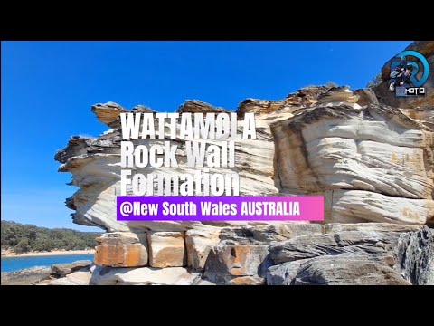 Cinematic View of Rock Wall Formations in Wattamola Beach NSW AUSTRALIA
