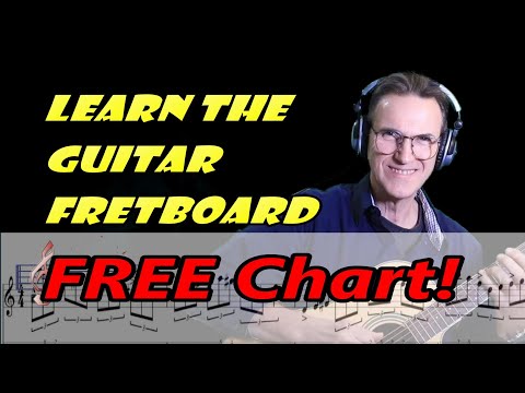 Learn The Guitar Fretboard - Link to FREE Chart