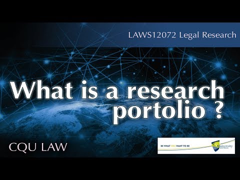 What is a research portfolio?