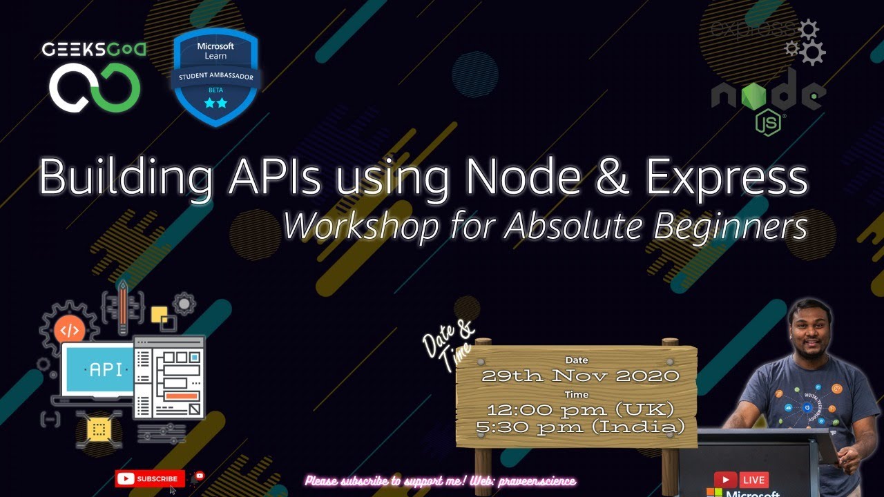 Building APIs using Node & Express - Workshop for Absolute Beginners