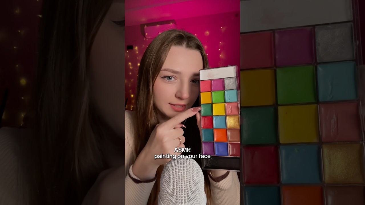 ASMR painting on your face #asmr #asmrsounds #asmrrelax #asmrtingles #asmrsleep #relax #tingles