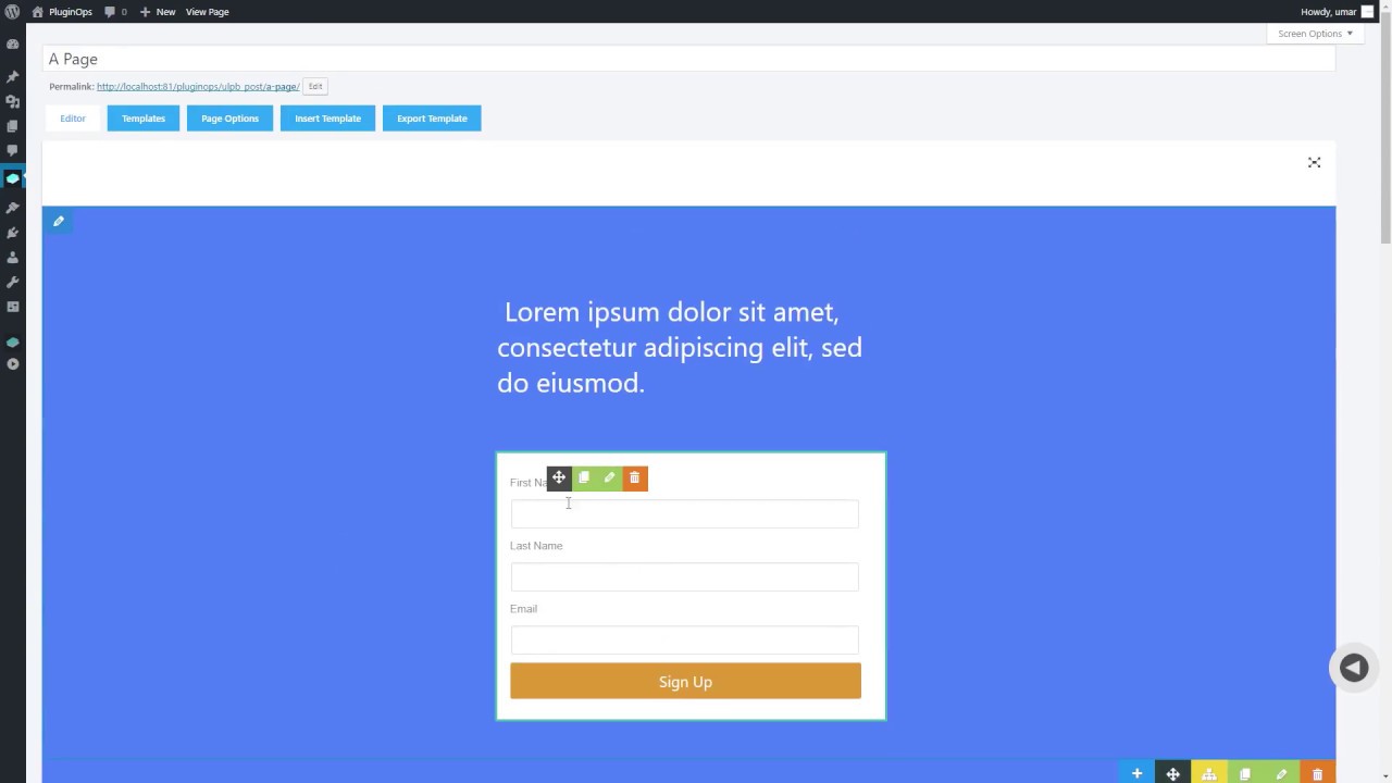 PluginOps Page Builder Quick Tour