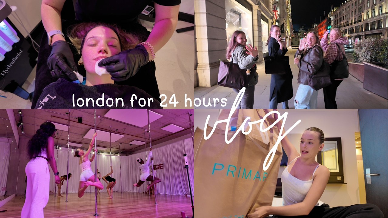 SPEND A FEW DAYS WITH ME IN LONDON 🚕🏙️ pole dancing event, shopping haul, facial and with my girls!!