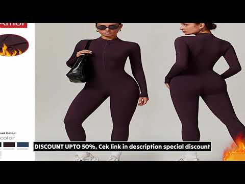 Winter Autumn Women's One-piece Yoga Jumpsuit leggings Long-sleeved Warm ski Overalls Outerwear High