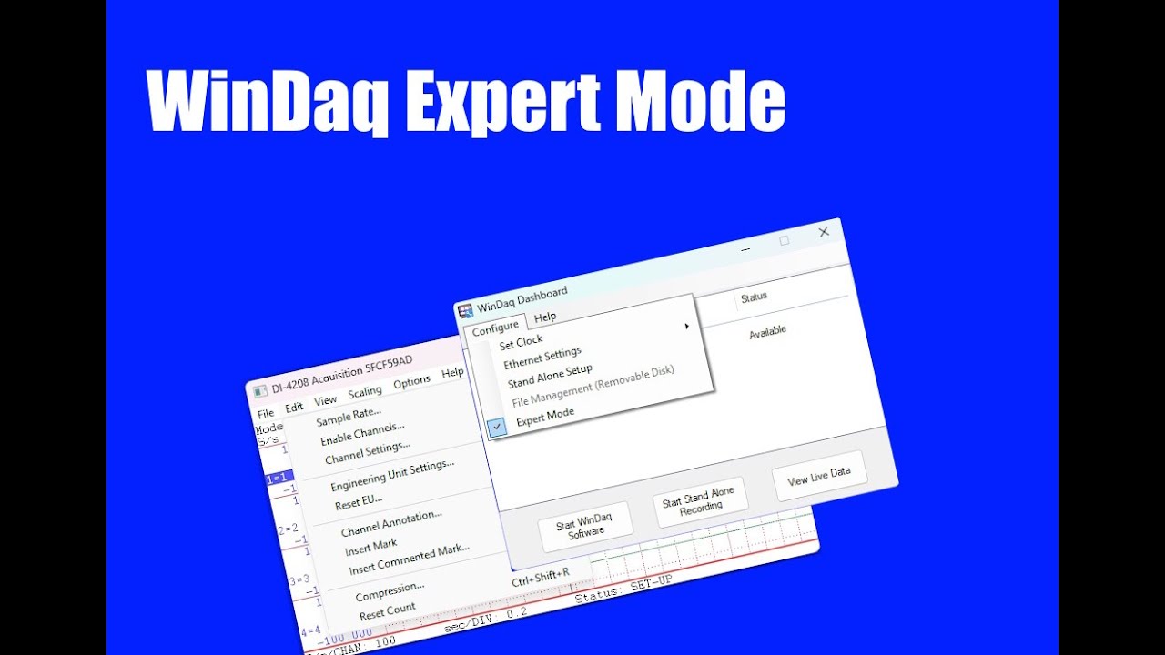 Introducing 'Expert Mode' in WinDaq Data Acquisition Software