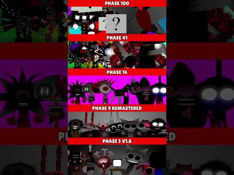 Incredibox Sprunki Phase 100 VS Phase 41 VS Phase 16 VS Phase 9 Remastered VS *MIX HORROR VERSION*