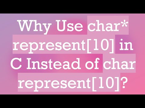 Why Use char* represent[10] in C Instead of char represent[10]?