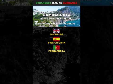 GAMBACORTA | 0010 | Italian Surnames #surname #surnames #italianlanguage