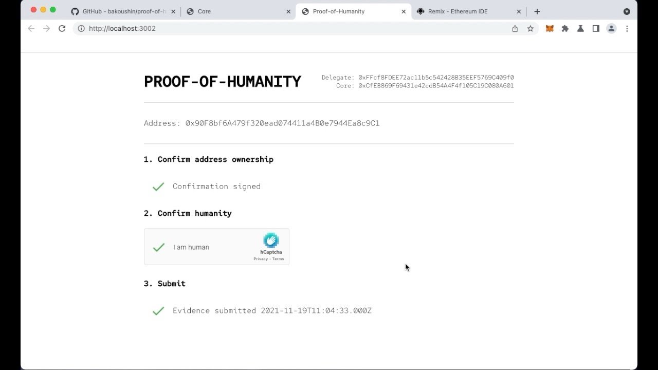 GitHub - bakoushin/proof-of-humanity: Proof that a certain address is a human rather than a bot