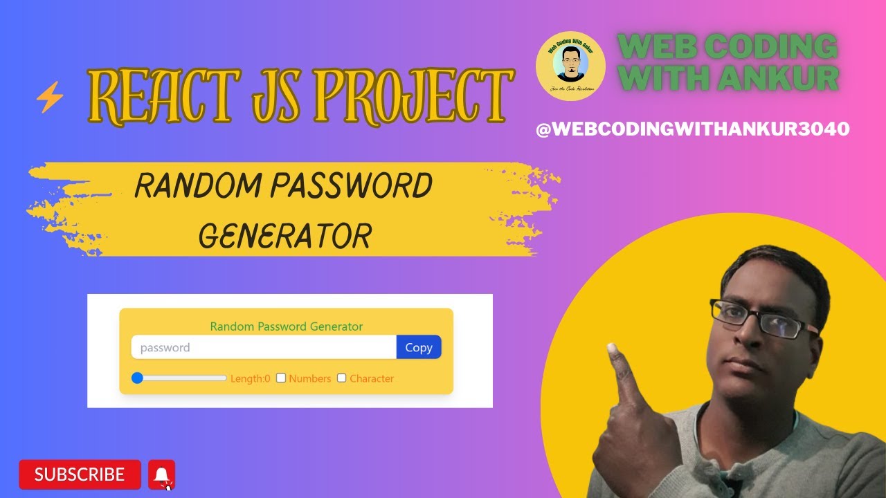 Create a Random Password Generator in React JS | Step-by-Step Tutorial
