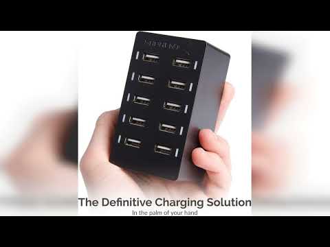 Review: Sabrent 60 Watt (12 Amp) 10-Port [UL Certified] Family-Sized Desktop USB Rapid Charger...