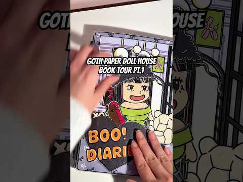 Paper doll house book goth style goth monster doll goth girl #tocaboca #toys