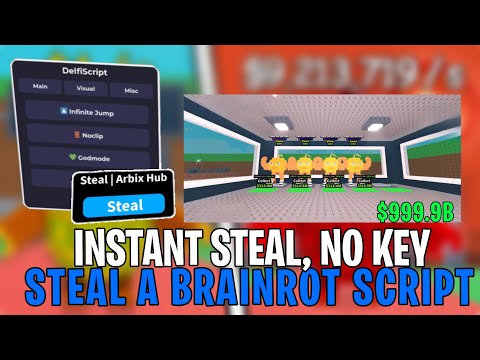 *INSTANT STEAL* Steal a Brainrot Script GUI Pastebin | FLY NOCLIP BASE TIMER INFINITI JUMP *NO KEY*