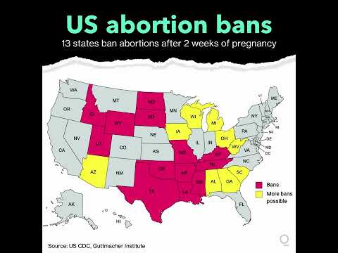 13 States Ban Abortion After Roe v. Wade Overturned