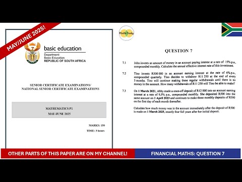 Financial Maths Maths Paper 1 May/June 2025 Grade 12