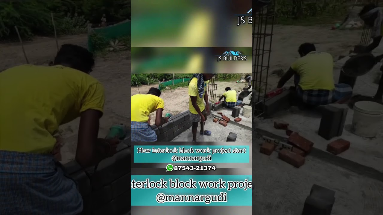 How to interlock block work || low budget interlock work JS BUILDERS