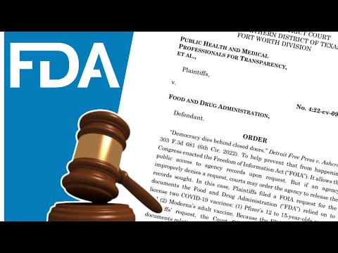 Federal Judge ORDERS FDA to ACCELERATE Jab Data Disclosure | Conspiracy ...