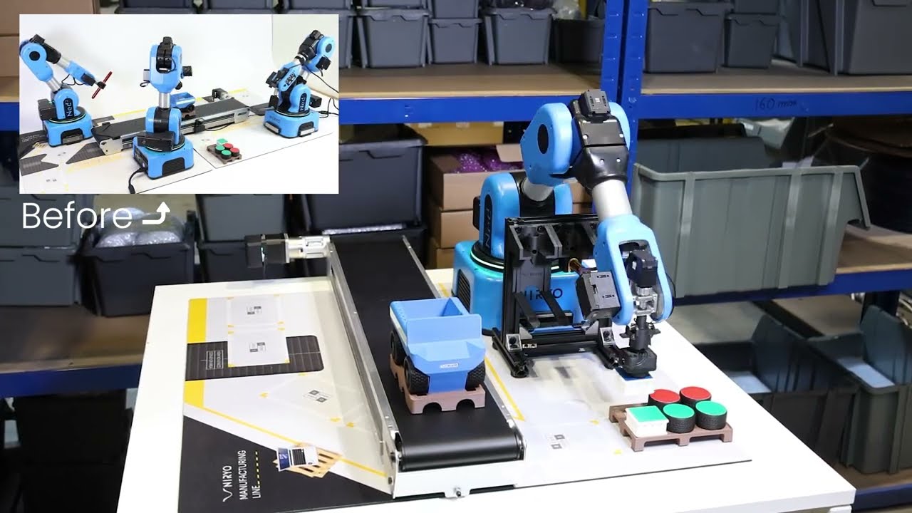 Niryo Ned 2 | Automated Tool-Changing System Demo (Toy Car Assembly Line)
