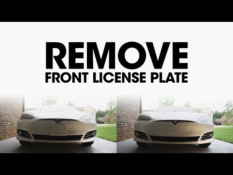 Remove Tesla 2016-2019 Front License Plate