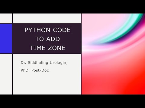 Python code: Adding time zone information to the existing date object