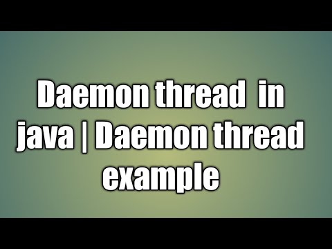 Daemon thread in java | Daemon thread example