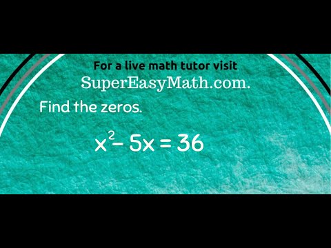 How To Find the Zeros
