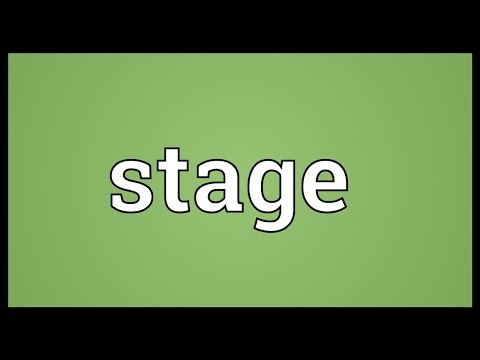 Stage Meaning