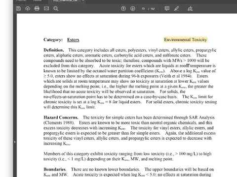 TSCA Chemical Categories