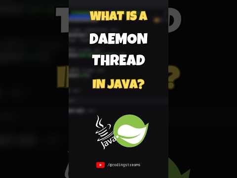 What is a Daemon Thread in Java? #codingstreams #java