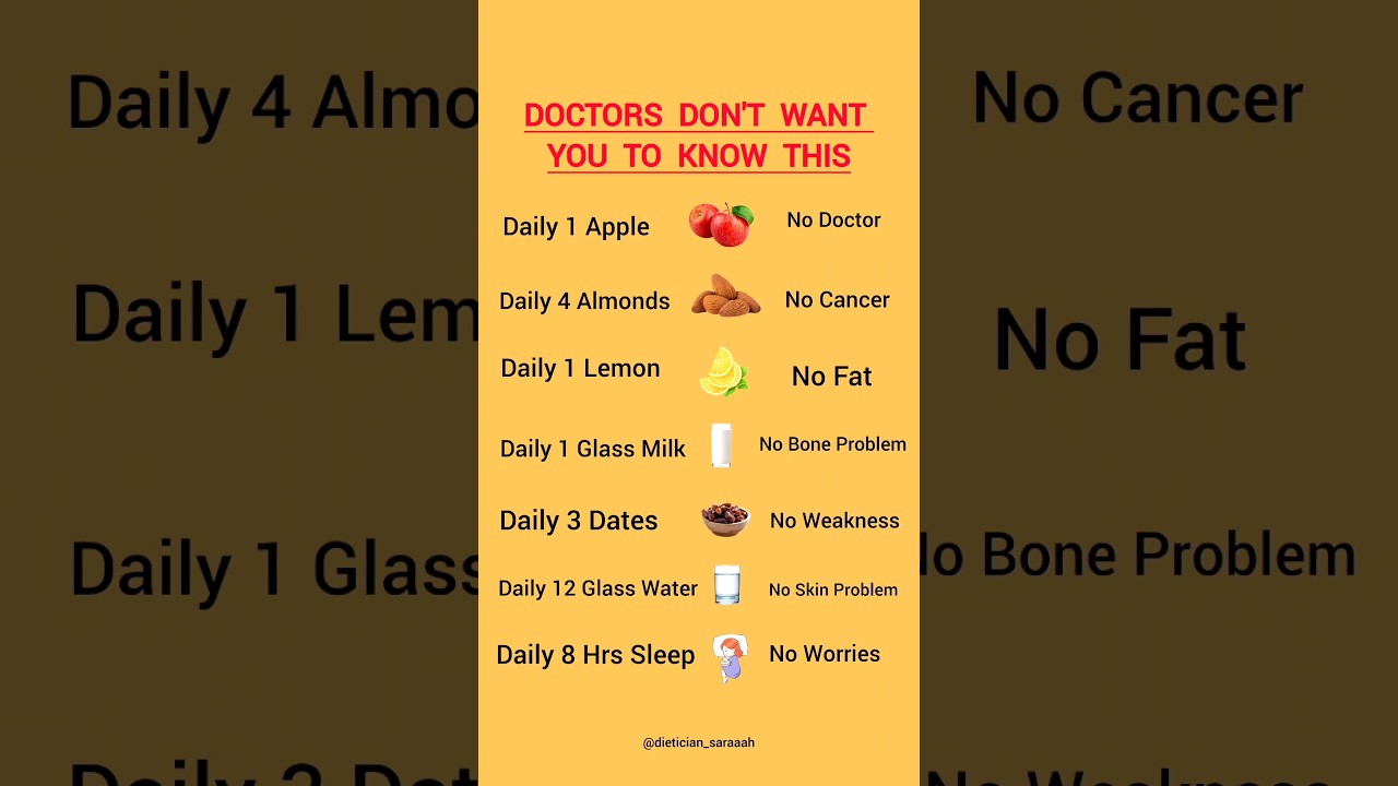 Doctors Don’t Want You to Know This! 😱 | Daily Health Secrets Revealed ✨ #doctorsays #health #diet