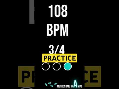 3/4 Metronome 108 BPM #shorts
