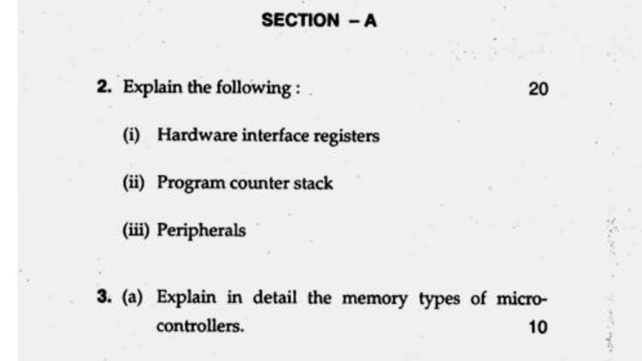 BTech ECE 6th Sem Micro Controller & Embedded System Question Paper 2016
