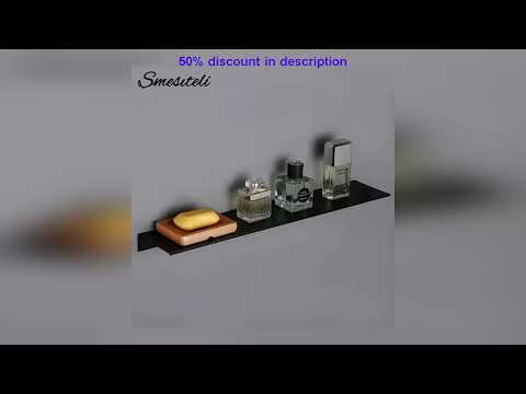 #30-60CM Black Kitchen Aluminium Bathroom Shelves Shower Storage Rack Wall Mounted Corner Basket
