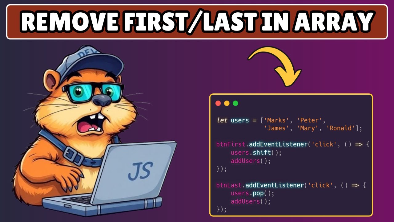 How to Remove First and Last Element in Array in Javascript