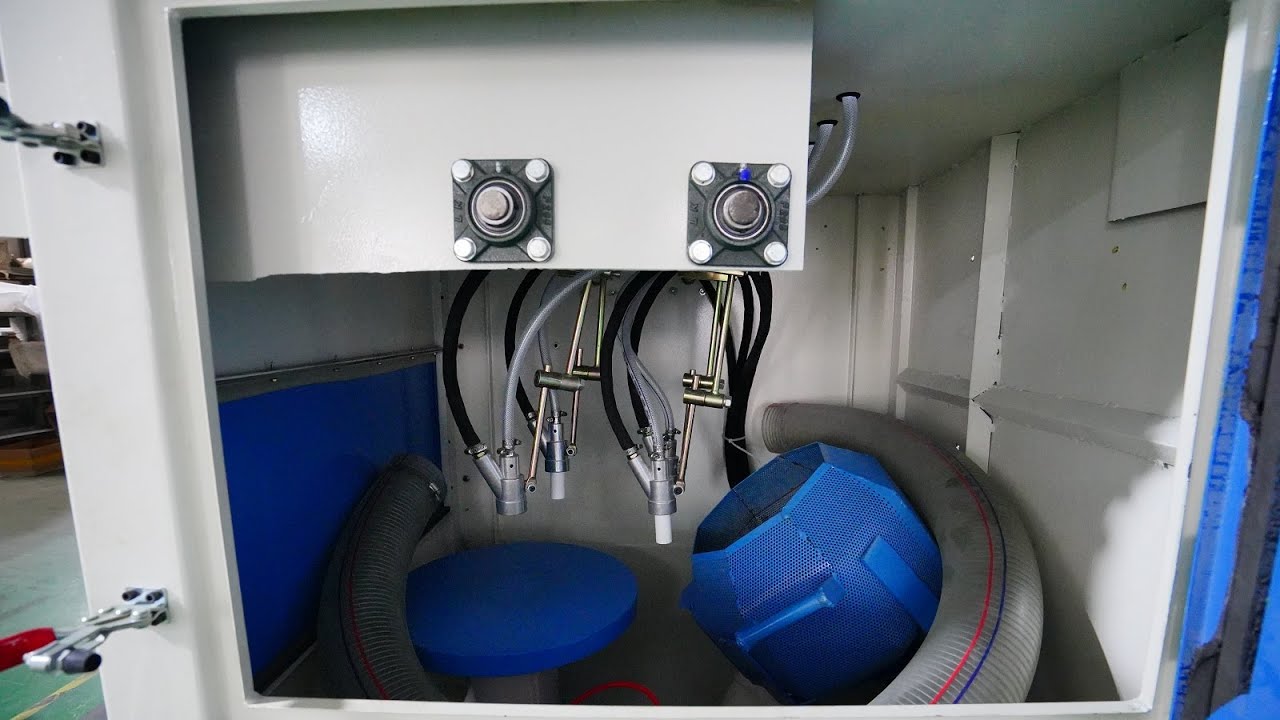 2 in 1 Automatic Sandblasting Machine with Rotary Drum & Barrel
