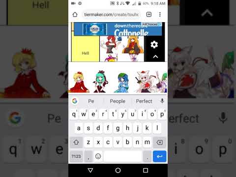 Making a Touhou Character Tier List