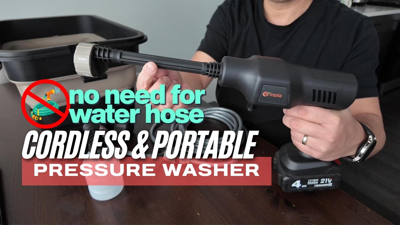 Cordless Pressure Washer Unboxing | Battery Powered Car Wash Test