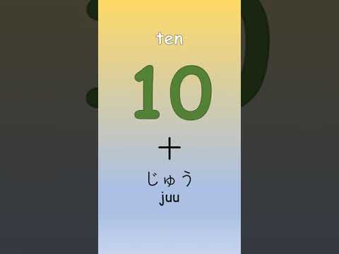 Numbers 1 to 10 in Japanese
