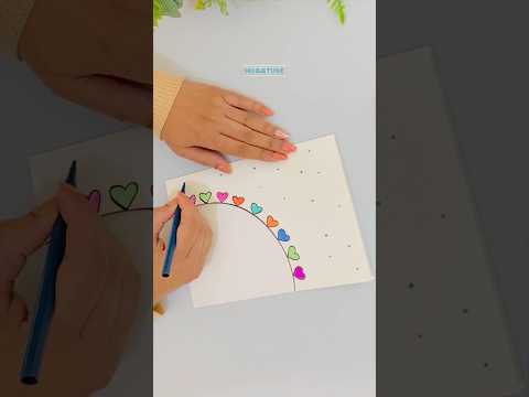 Easiest Birthday card using only white paper????no glue????#craft #art #shorts #trending #viral #diy