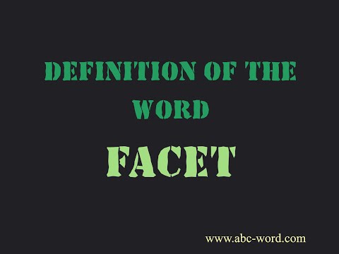 Definition of the word "Facet"