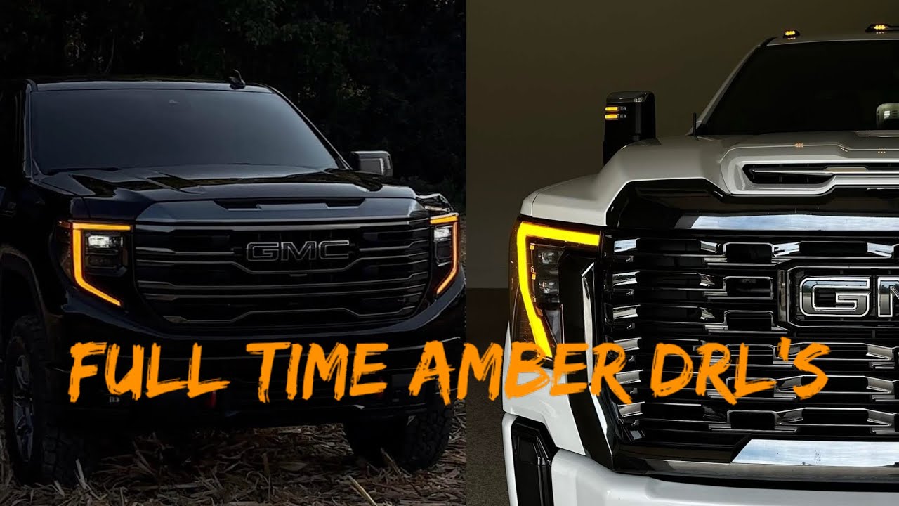 Full Time Amber Day Time Running Lights (DRL's) for GM trucks! 