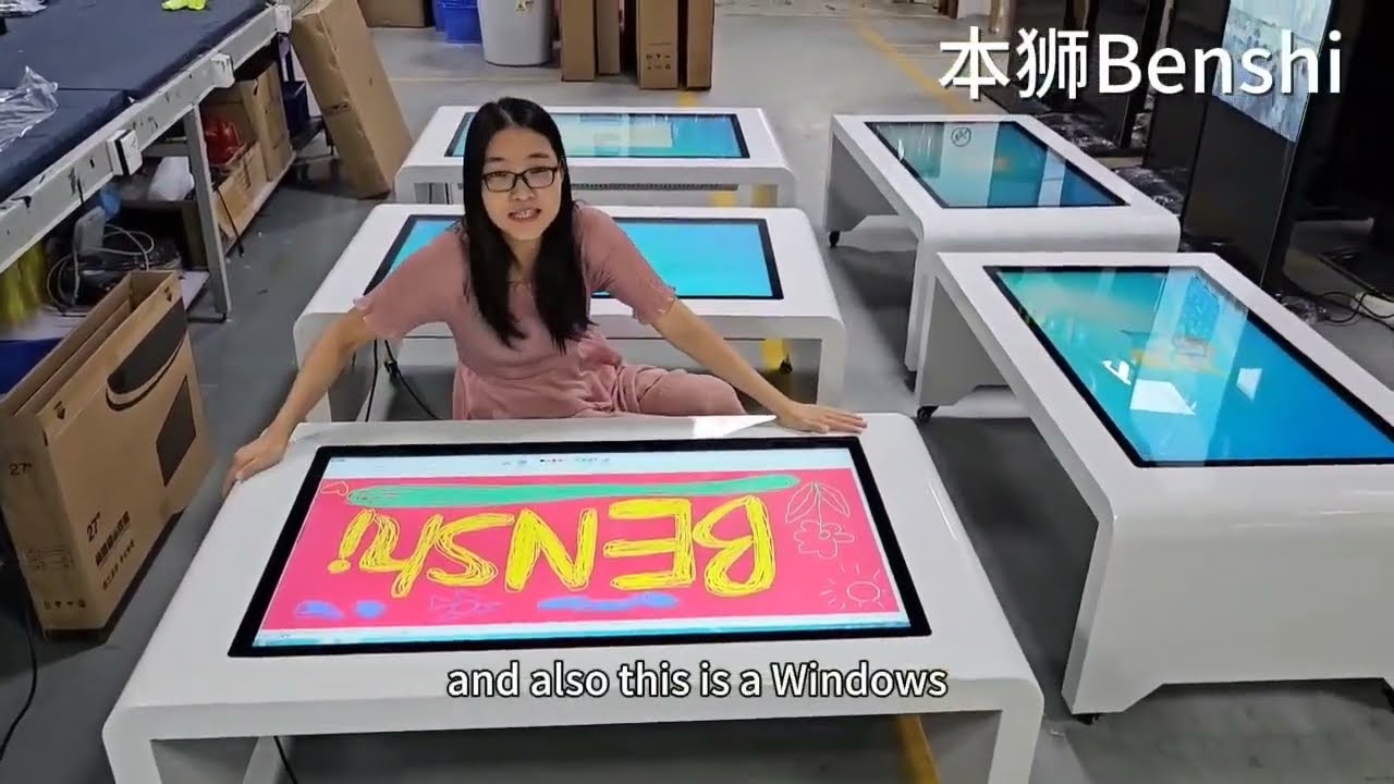 BENSHI 43 inch smart touch table interactive touch screen table board games for kids