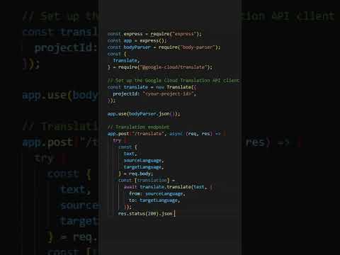 Build a Text Translator API
