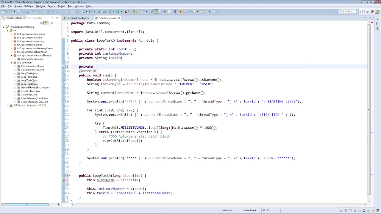 Daemon Threads Using Threads-API  : Efficient Java Multithreading with Executors