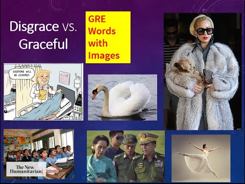 DISGRACE Meaning | GRACEFUL Meaning | confusing GRE words with images | GRE vocabulary