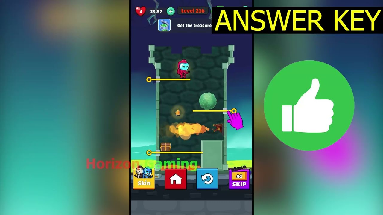 Rainbow Friends Pull The Pin LEVEL 216 Answer