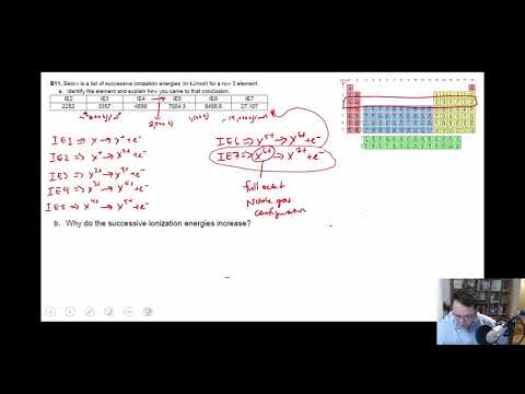 Identifying element from ionization energy data Sp 3 B11