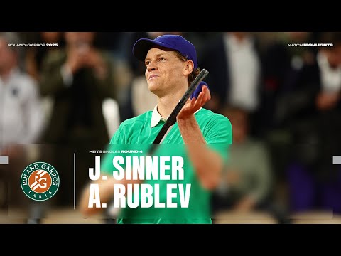 Highlights Sinner vs Rublev Round 4 | Roland-Garros 2025