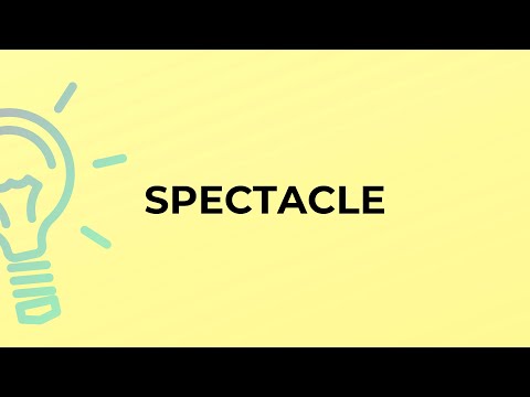 What is the meaning of the word SPECTACLE?
